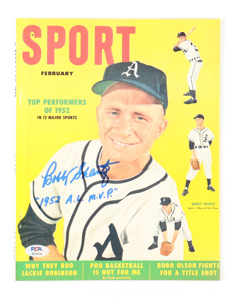 Bobby Shantz Signed 1953 Sport Magazine Inscribed "1952 AL MVP" (PSA ...