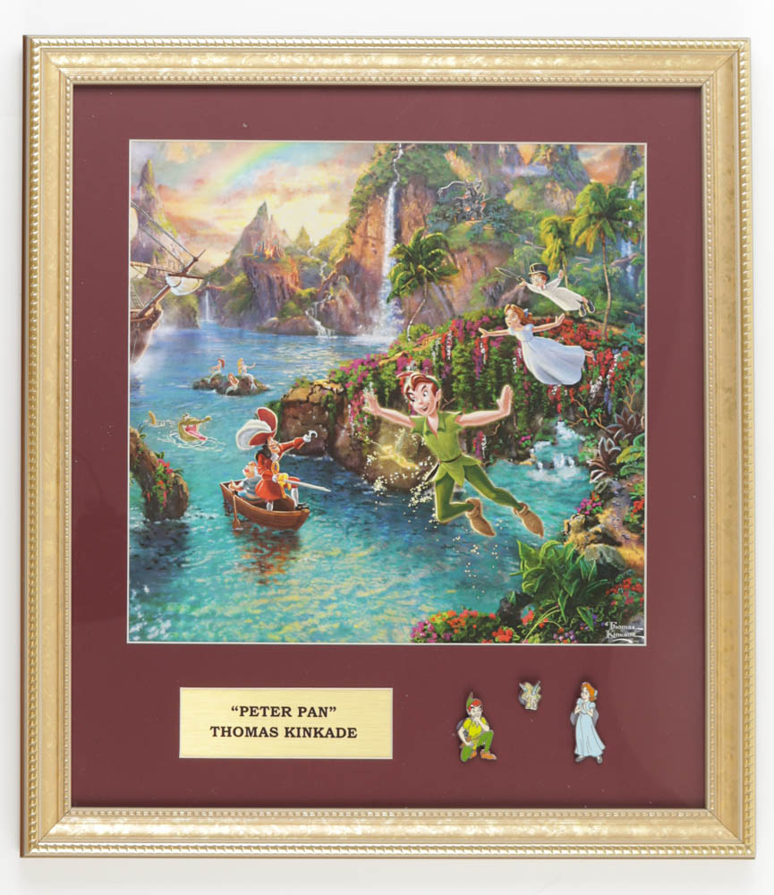 Thomas Kinkade "Peter Pan" Custom Framed Print Display with (3 ...