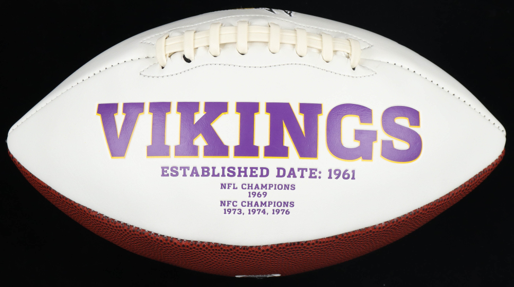 Anthony Harris Signed Vikings Logo Football Inscribed "Skol Vikings ...