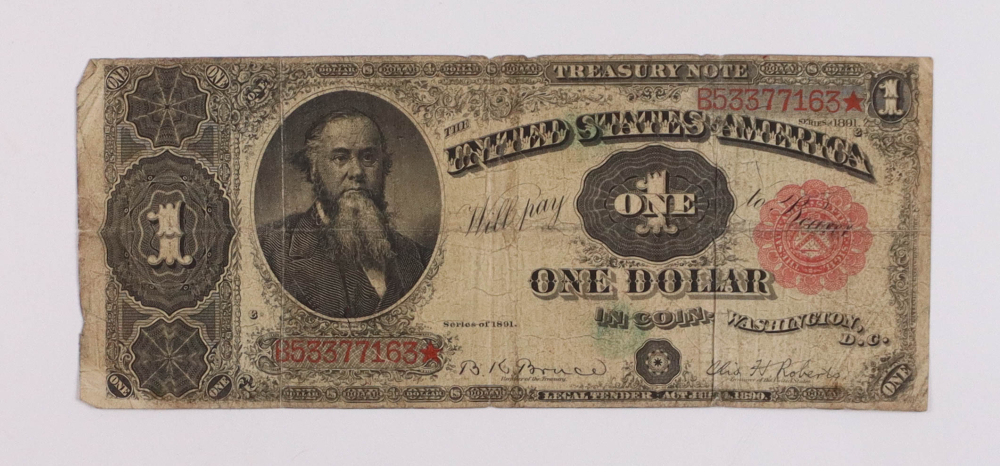1891 $1 One Dollar U.S. Treasury Note | Pristine Auction