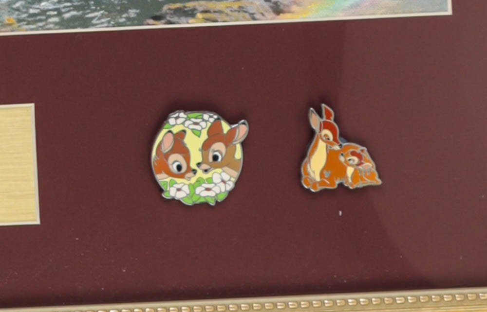 Thomas Kinkade "Bambi" Custom Framed Print Display With (2) Bambi Pins ...
