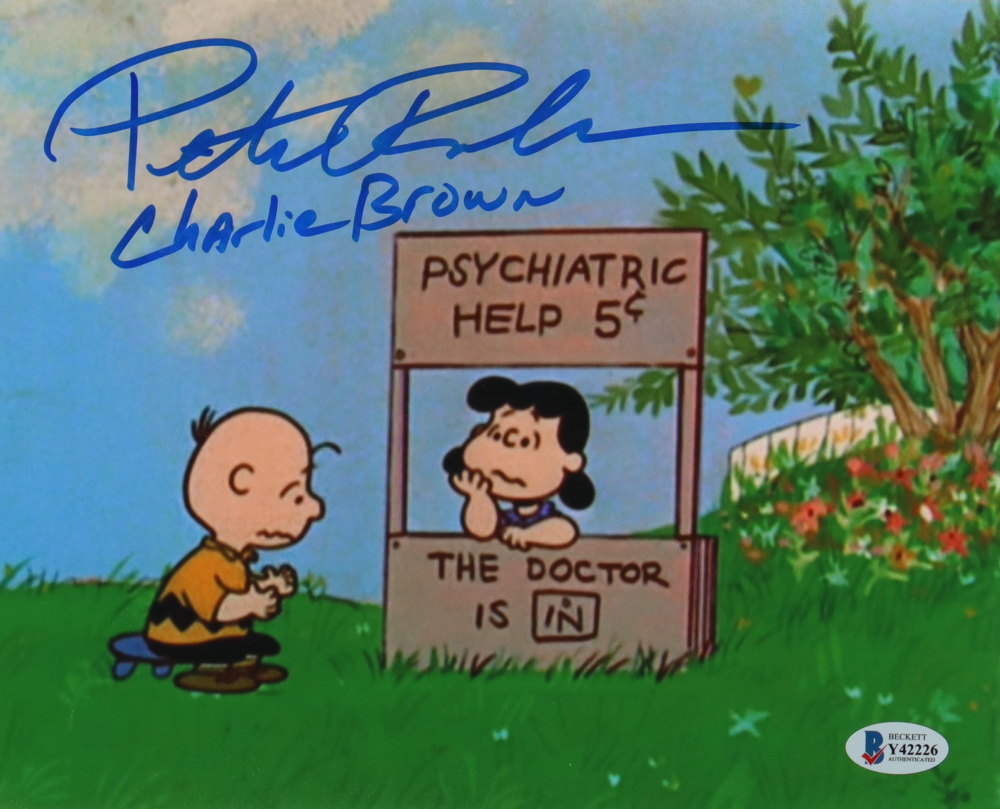 Peter Robbins Signed "Peanuts" 8x10 Photo Inscribed "Charlie Brown ...