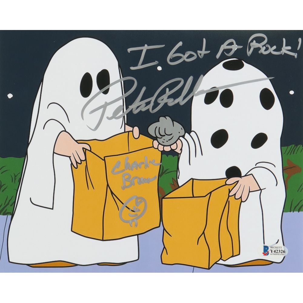 Peter Robbins Signed "Peanuts" 8x10 Photo Inscribed "I Got A Rock ...