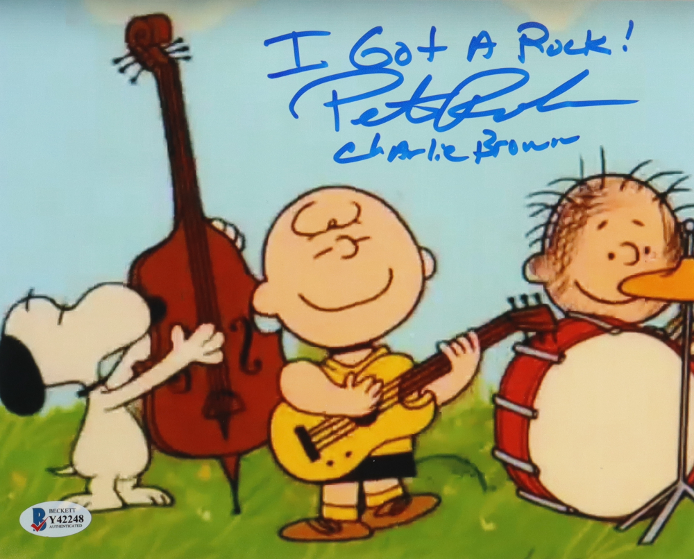 Peter Robbins Signed "Peanuts" 8x10 Photo Inscribed "I Got A Rock ...