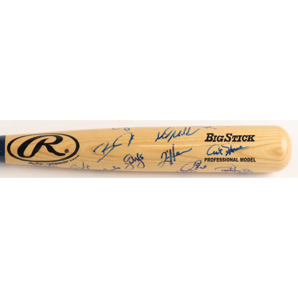 2002 Athletics Team-Signed Rawlings Pro Baseball Bat Signed by (21 ...