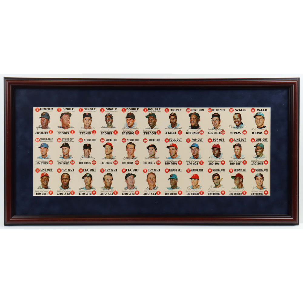 1968 Sheet Topps Game Custom Framed Uncut Sheet of (33) Cards with ...