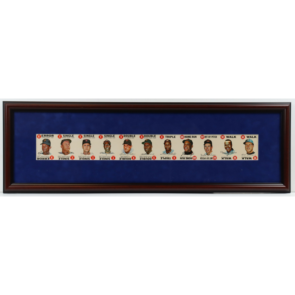 1968 Sheet Topps Game Custom Framed Uncut Sheet of (11) Cards with ...