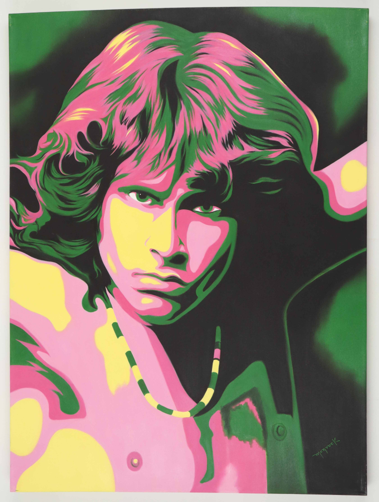 Hector Monroy Signed "Jim Morrison" 30x40 Oil Painting on Canvas (PA ...