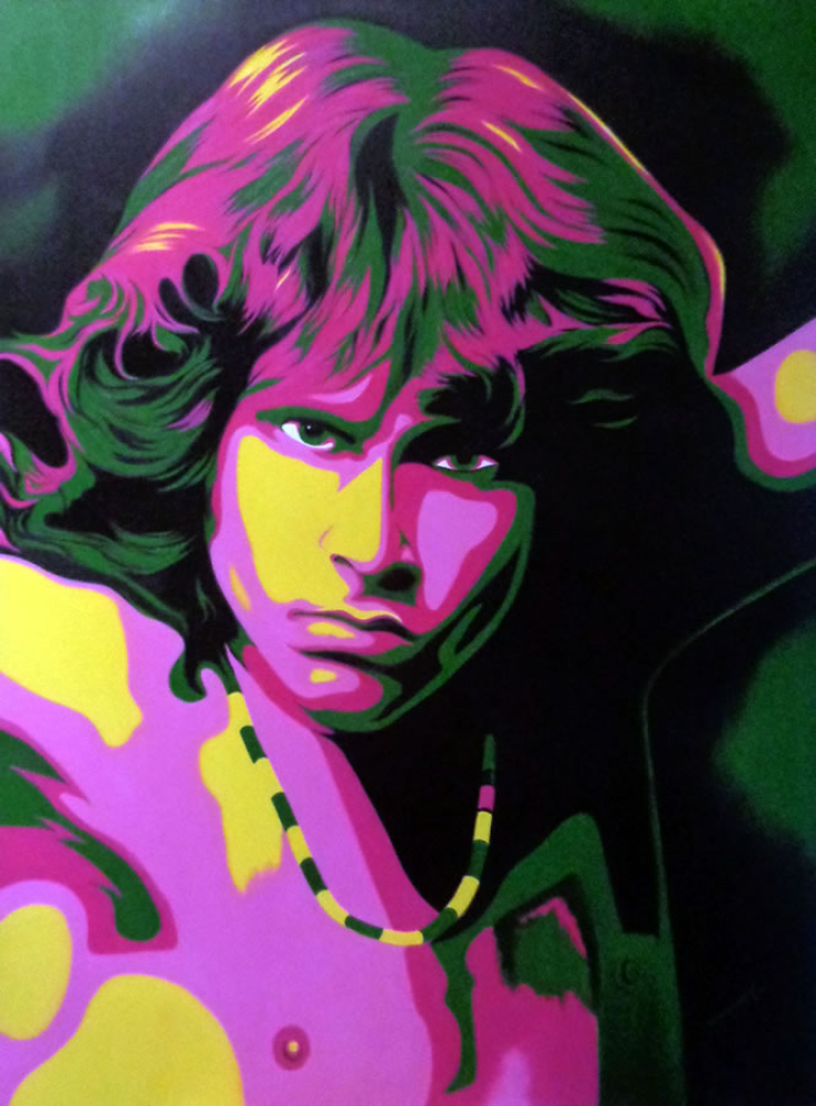 Hector Monroy Signed "Jim Morrison" 30x40 Oil Painting on Canvas (PA ...