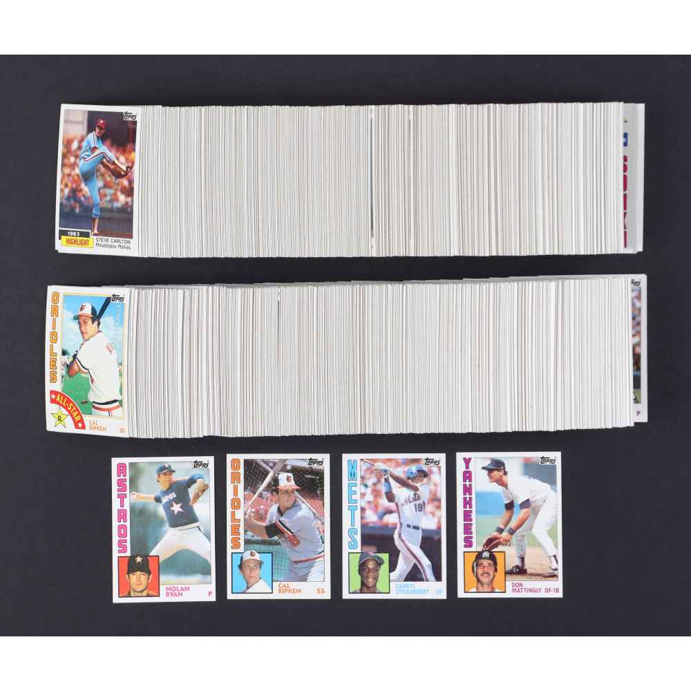 1984 Topps Baseball Complete Set Of (792) Cards With Don Mattingly #8 