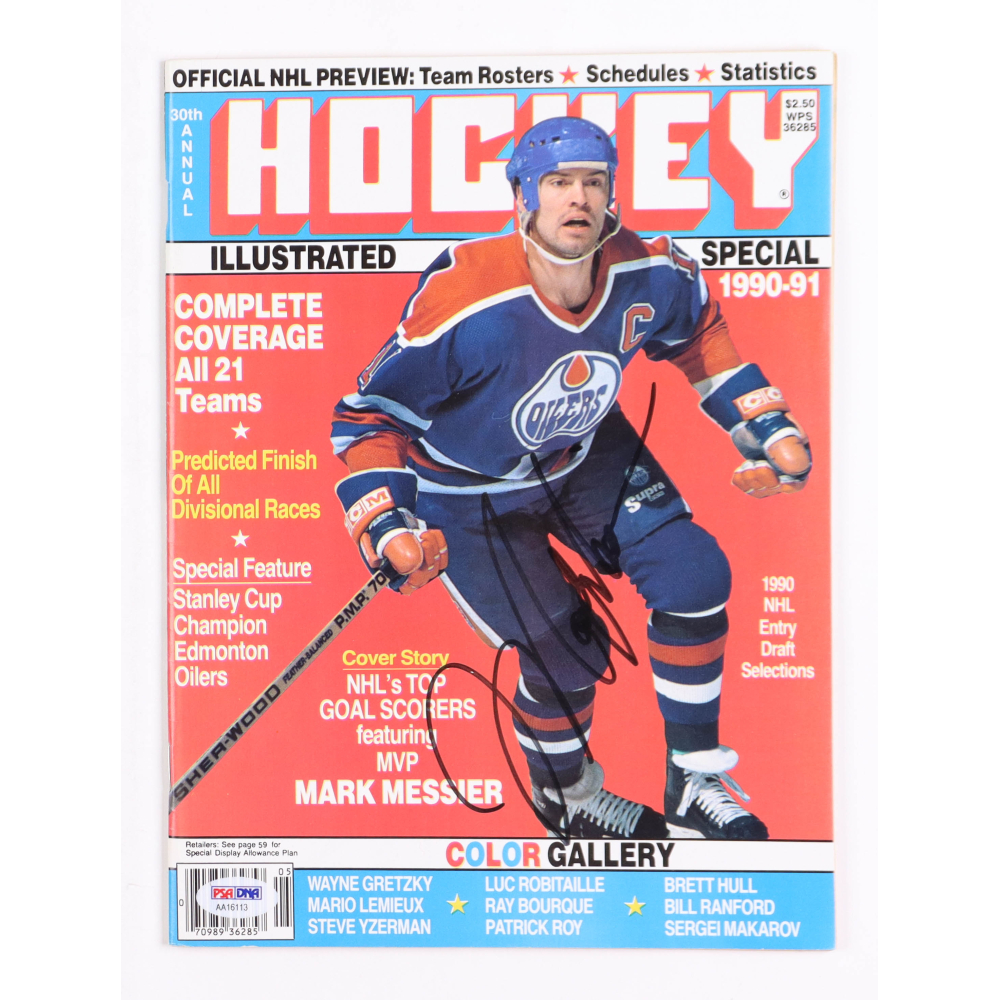 Mark Messier Signed 1990 "Hockey Illustrated" Magazine (PSA) | Pristine ...