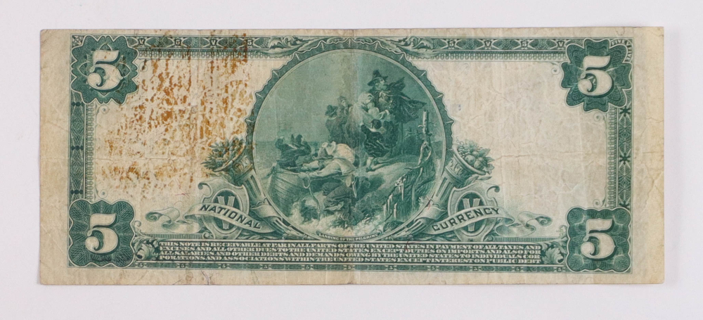 1902 $5 Five-Dollars U.S. National Currency Large-Size Bank Note - The ...