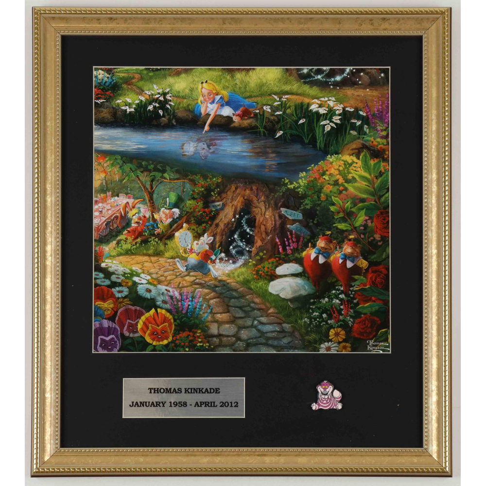 Thomas Kinkade "Alice In Wonderland" Custom Framed Print Display with ...