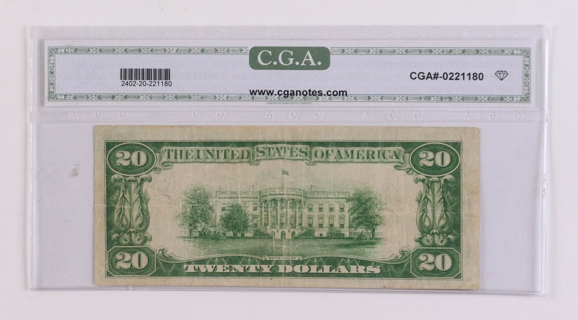 1928 $20 Twenty Dollar U.S. Gold Certificate Bank Note (CGA 20 ...