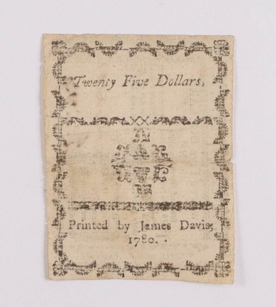 1780 $25 Twenty-Five Dollars - North Carolina - Colonial Currency Note ...