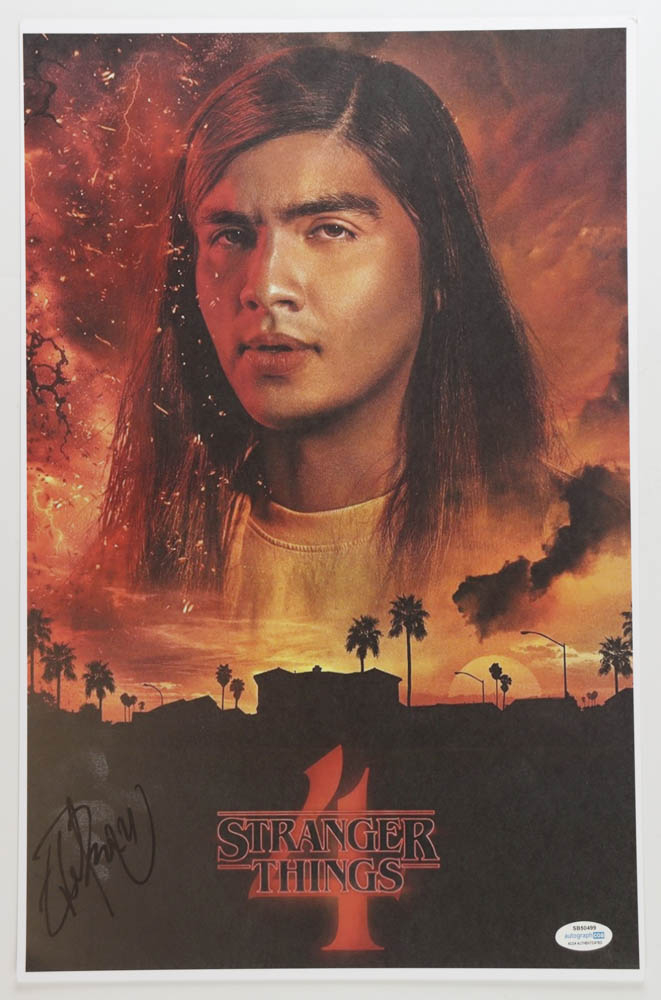 Eduardo Franco Signed "Stranger Things" 11x17 Poster (AutographCOA ...