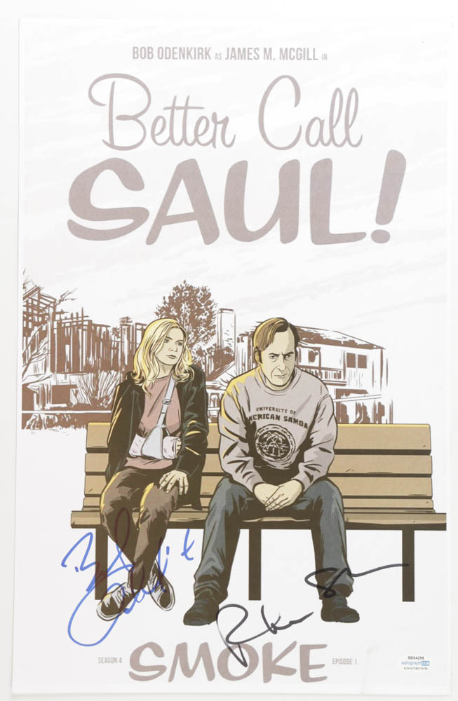 Bob Odenkirk & Rhea Seehorn Signed "Better Call Saul" 11x17 Poster ...