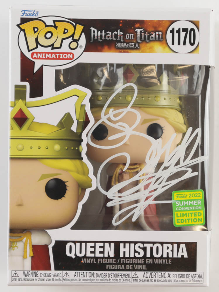 Bryn Apprill Signed "Attack on Titan" #1170 Queen Historia Funko Pop ...