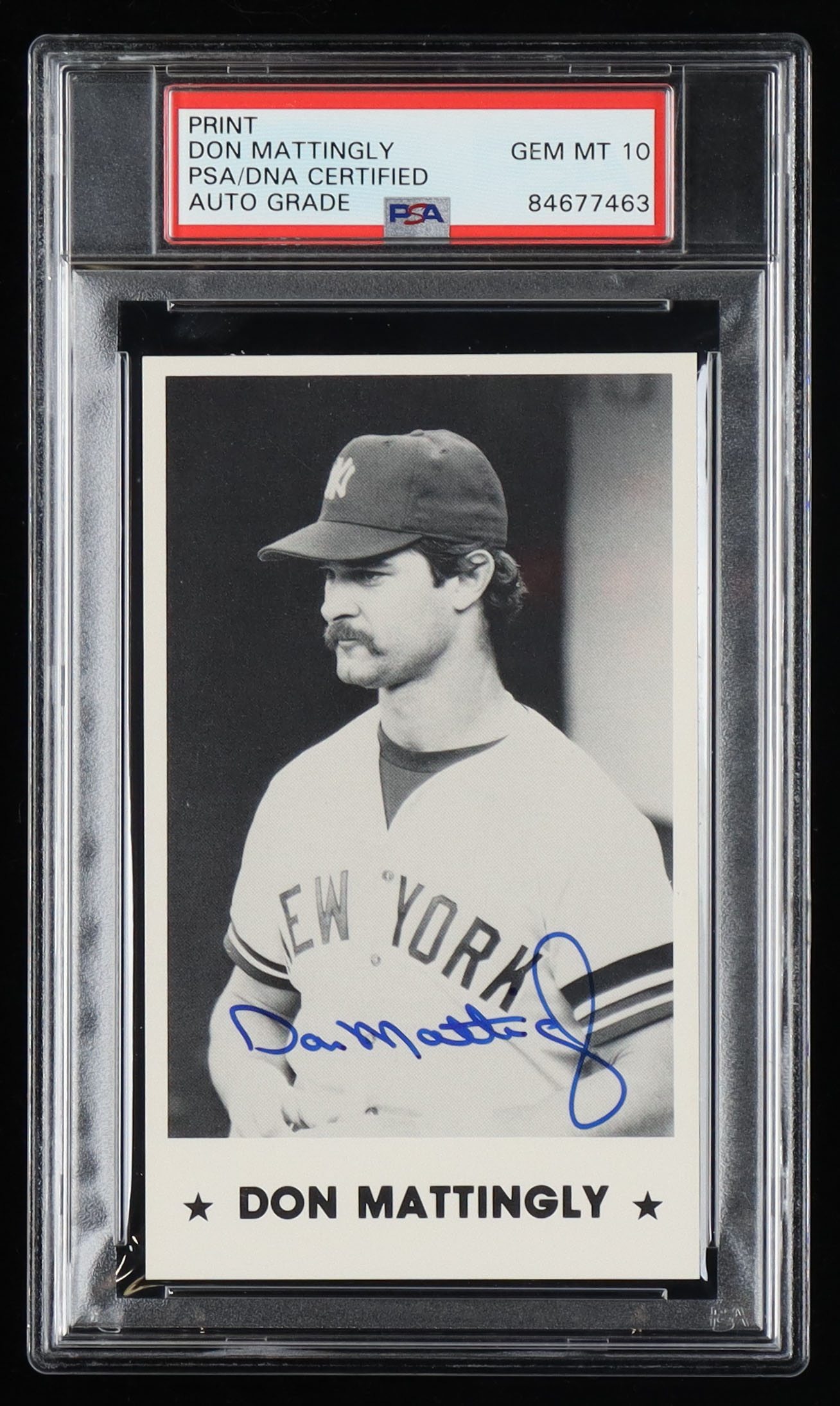 Don Mattingly Signed 1987 Yankees 3x5 Card (PSA) | Pristine Auction
