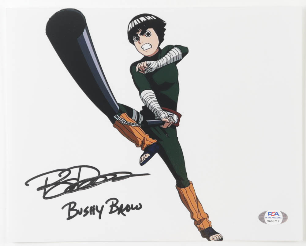 Brian Donovan Signed "Naruto" 8x10 Photo Inscribed "Bushy Brow" (PSA ...