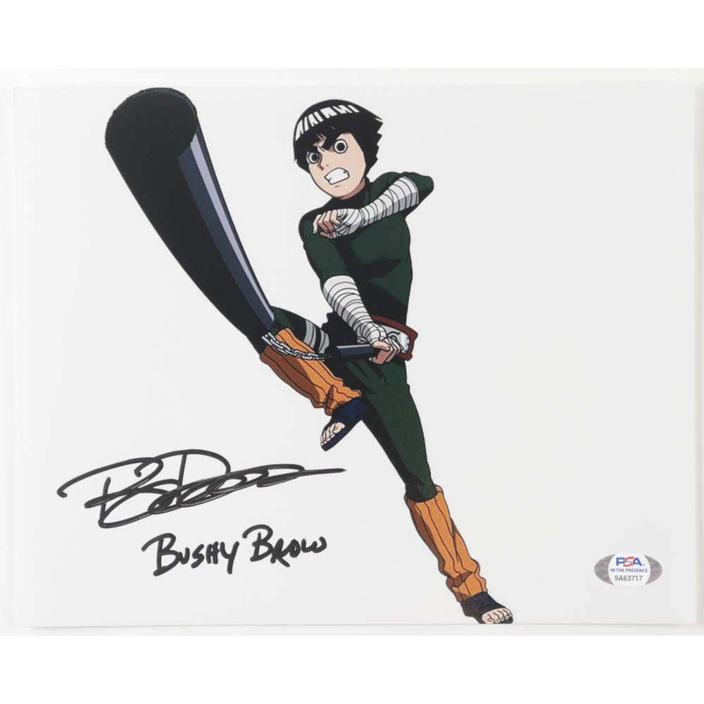 Brian Donovan Signed "Naruto" 8x10 Photo Inscribed "Bushy Brow" (PSA ...