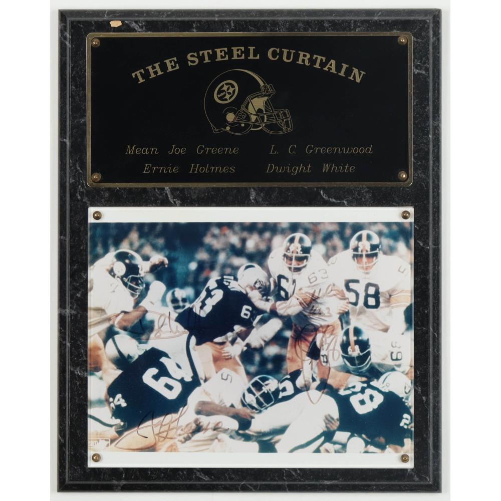 Steelers Custom Plaque Photo Display Signed by (4) with Joe Greene, l.C ...