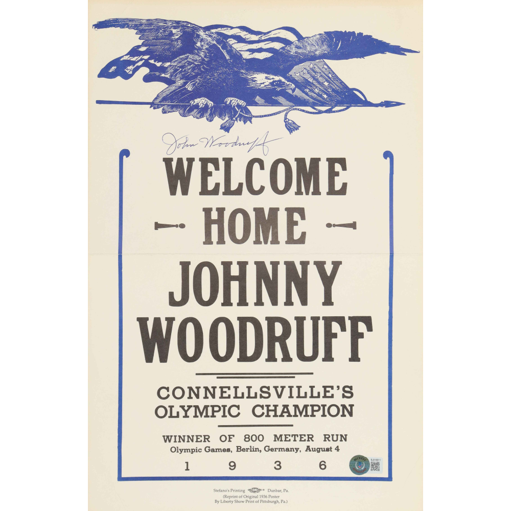 John Woodruff Signed 10x16 Poster (Beckett) | Pristine Auction