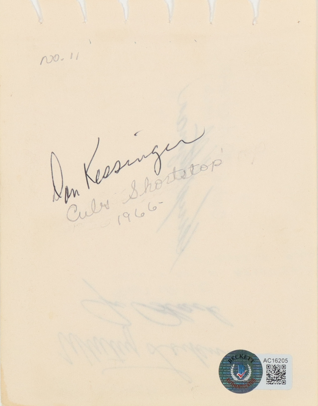 MLB Multi-Signed 5x6 Page with Whitey Lockman, Joe Black, Ken Holtzman ...