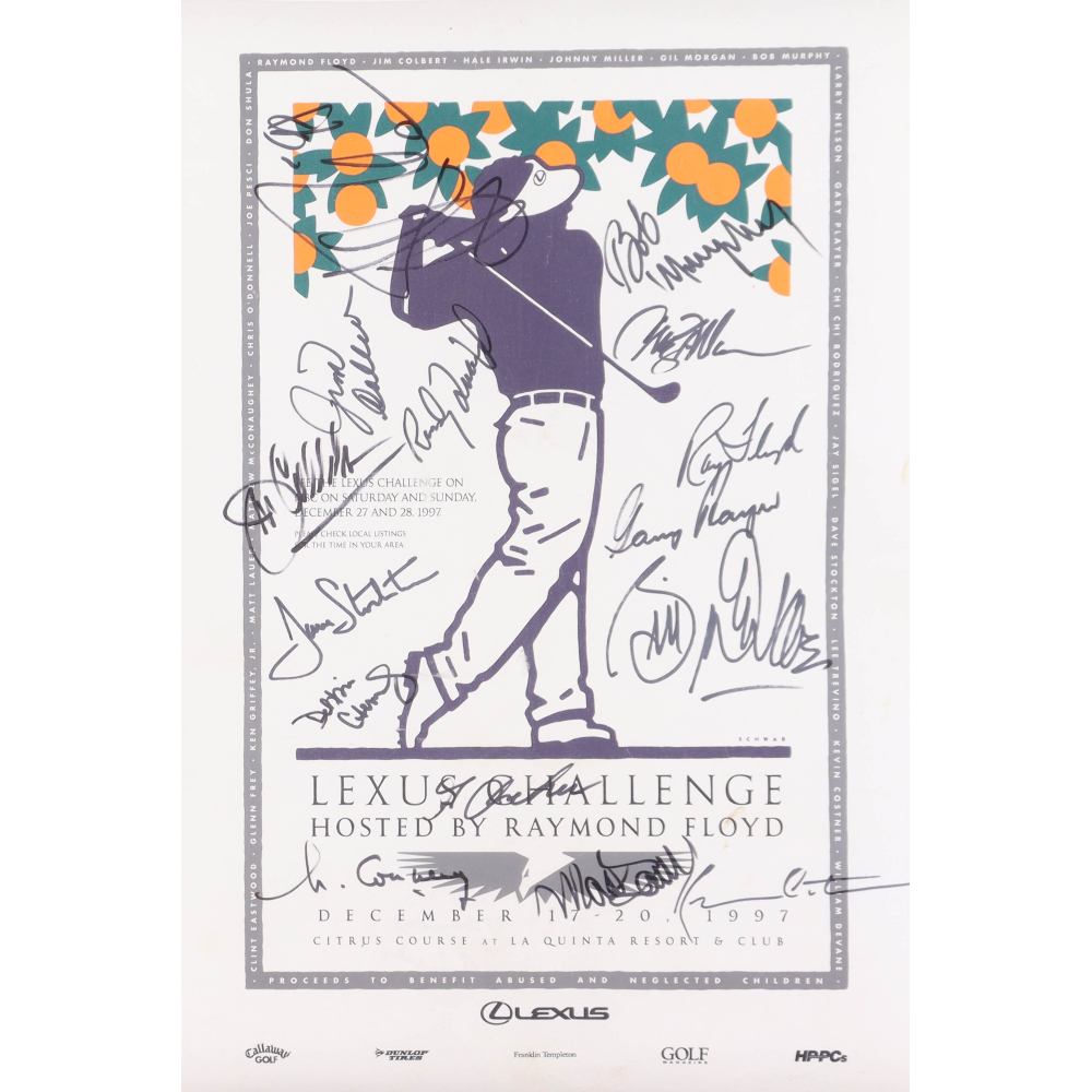 1997 Lexus Challenge Poster 11x17 Poster Signed by (15) with Kevin ...