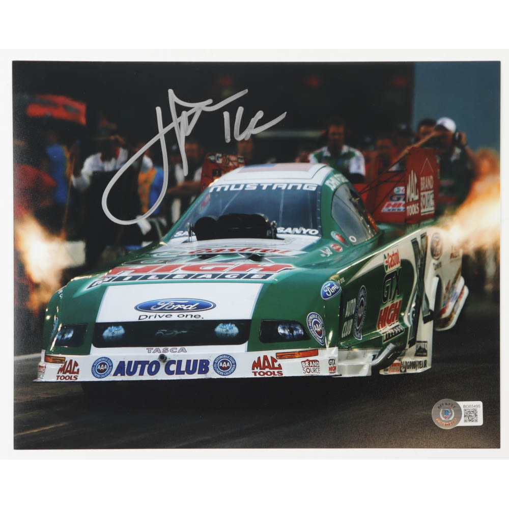 John Force Signed NHRA 8x10 Photo (Beckett) | Pristine Auction