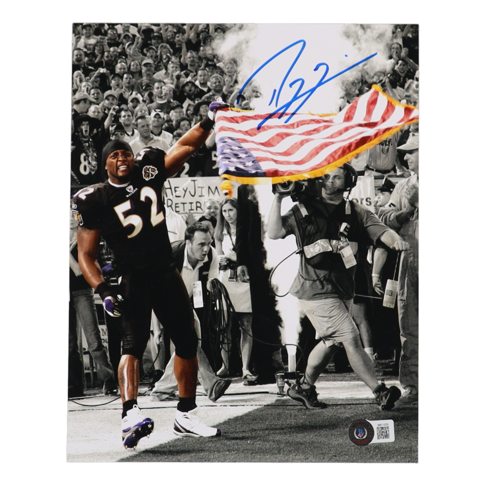 Ray Lewis Signed Ravens 8x10 Photo (Beckett) | Pristine Auction