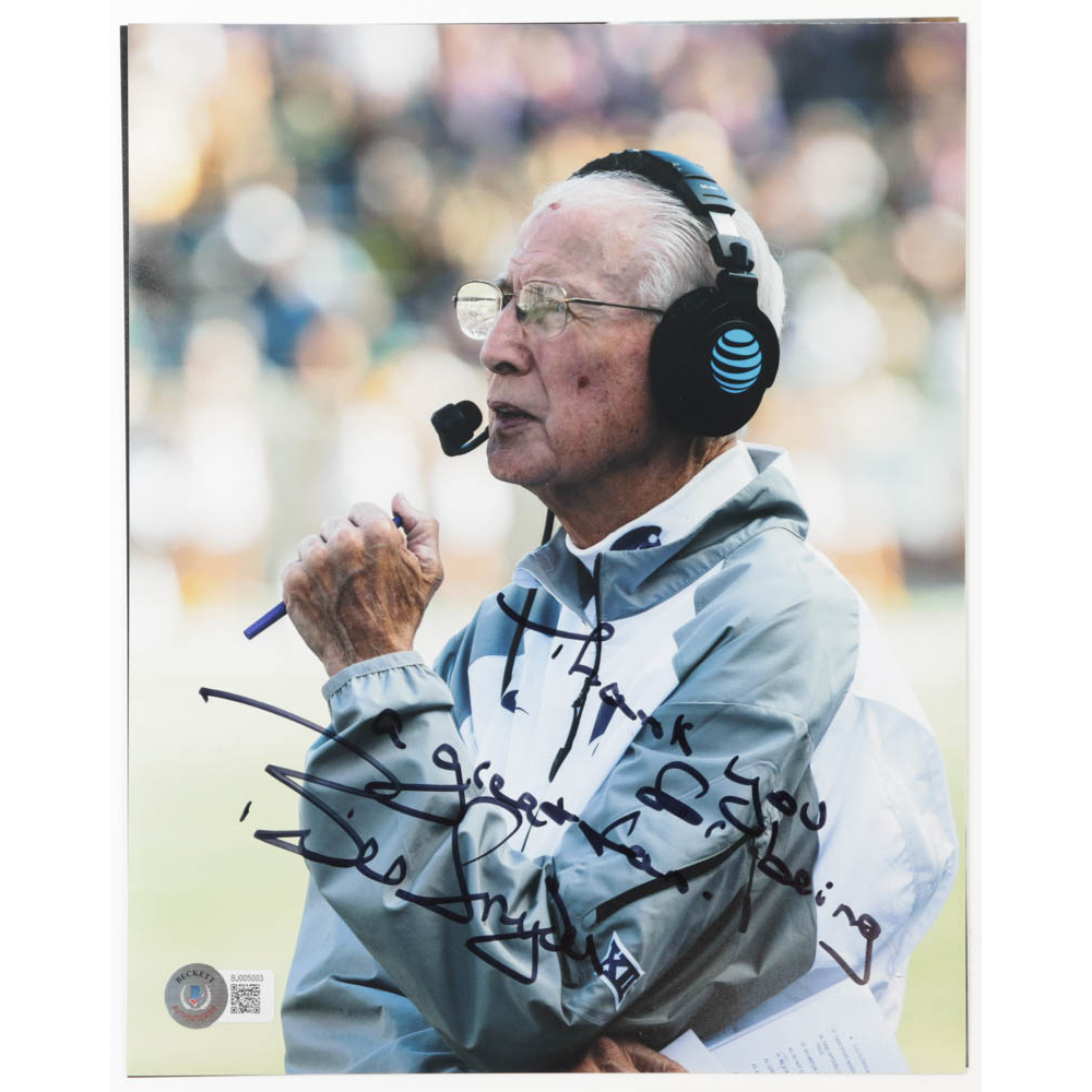 Bill Snyder Signed Kansas State Wildcats 8x10 Photo Inscribed "Thank ...