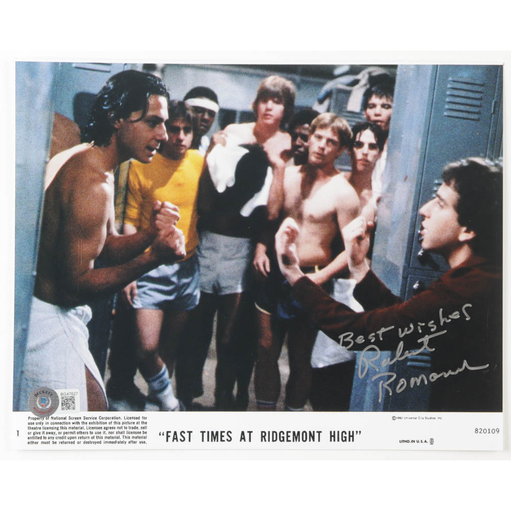 Robert Romanus Signed "Fast Times at Ridgemont High" 8x10 Photo ...