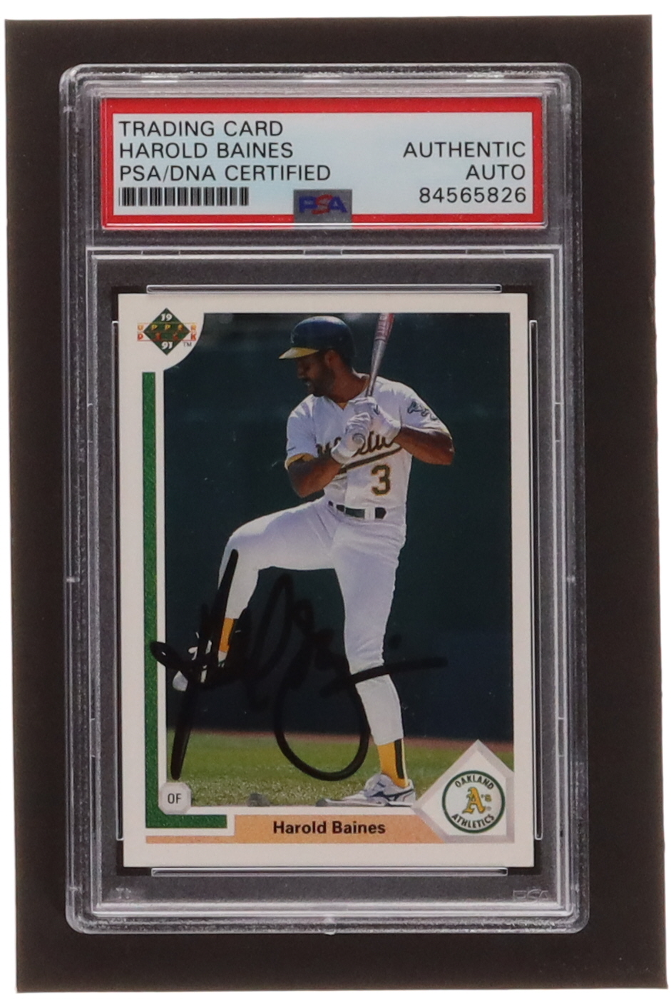 Harold Baines Signed 1991 Upper Deck #562 (PSA) | Pristine Auction