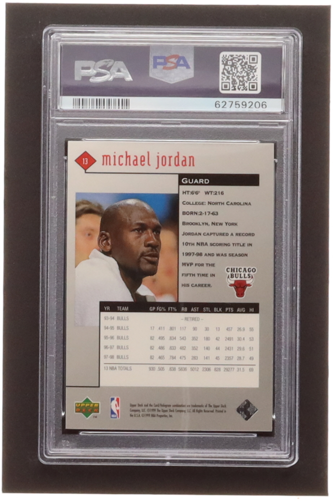 Michael Jordan 1998-99 Black Diamond #7 (PSA 9) | Pristine Auction