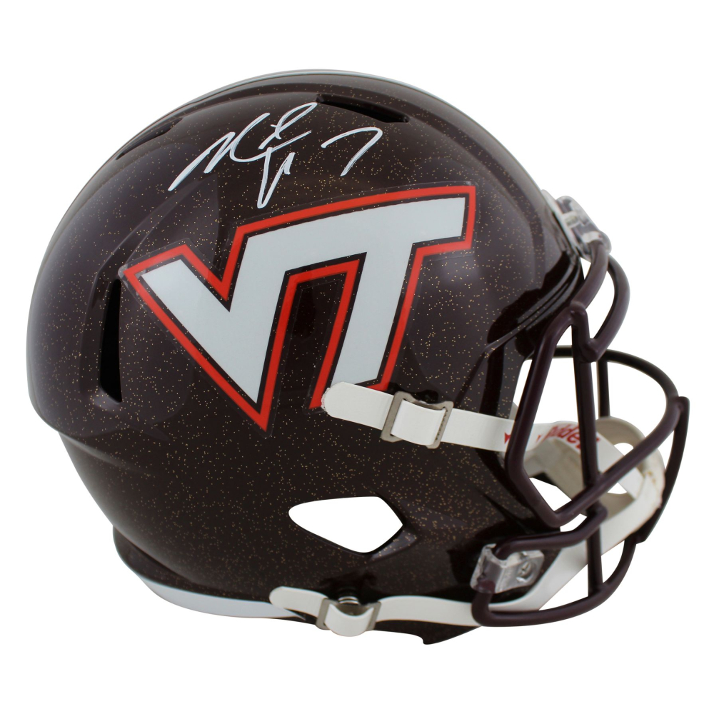 Michael Vick Signed Virginia Tech Hokies Full-Size Speed Helmet ...