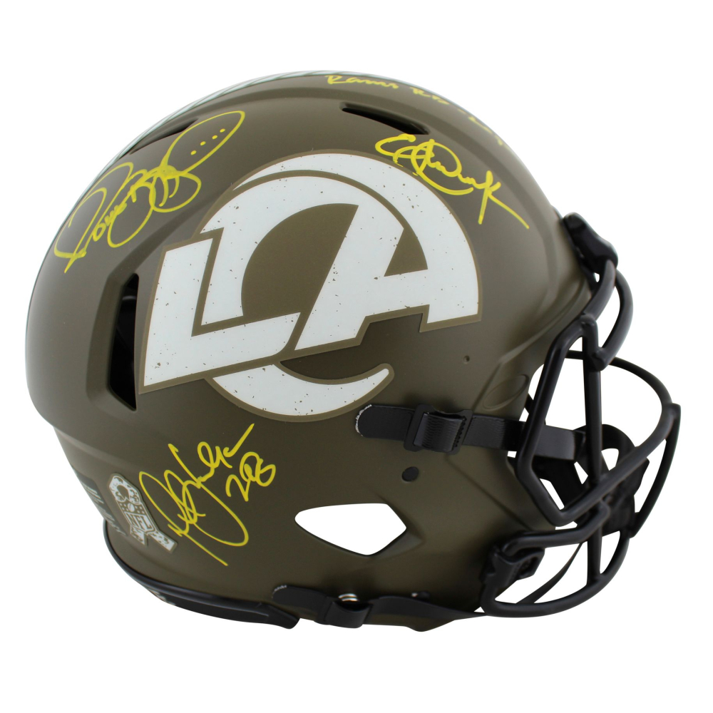 Jerome Bettis, Eric Dickerson & Marshall Faulk Signed Rams Authentic On ...