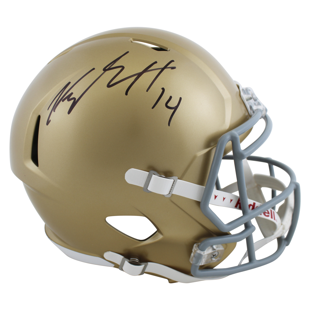 Kyle Hamilton Signed Notre Dame Fighting Irish Full-Size Speed Helmet ...