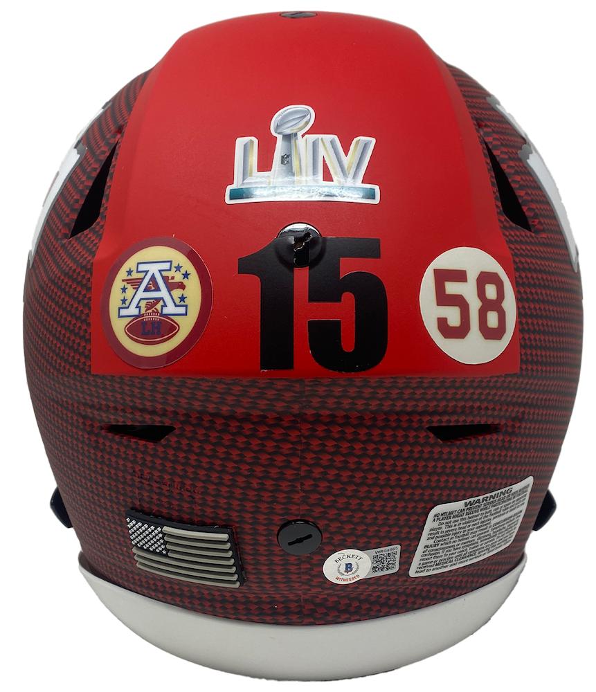 Patrick Mahomes Signed Chiefs Authentic On-Field Full Size Hydro Dipped ...