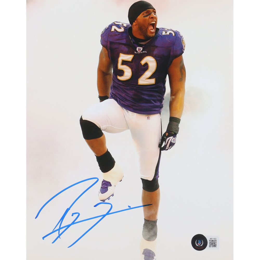 Ray Lewis Signed Ravens 8x10 Photo (Beckett) | Pristine Auction