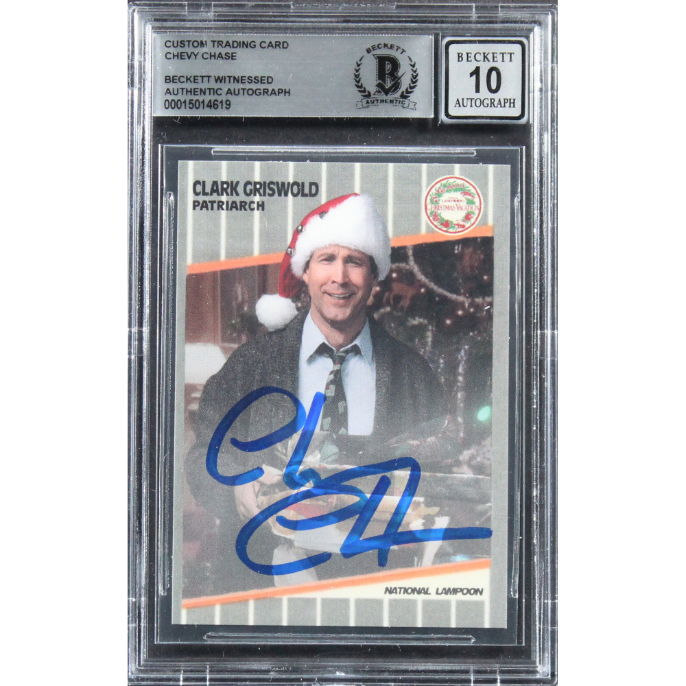 Chevy Chase Signed "National Lampoon's Christmas Vacation" Trading Card ...