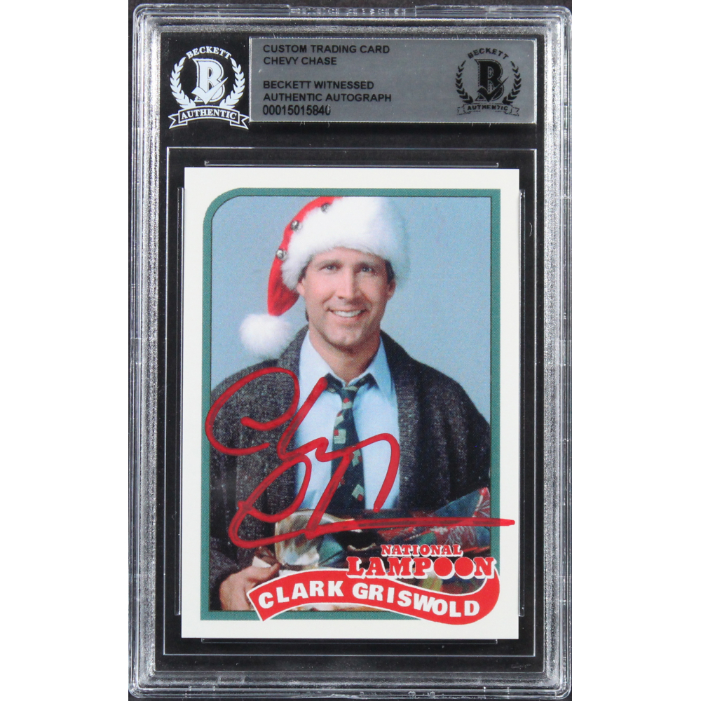 Chevy Chase Signed "National Lampoon's Christmas Vacation" Trading Card ...