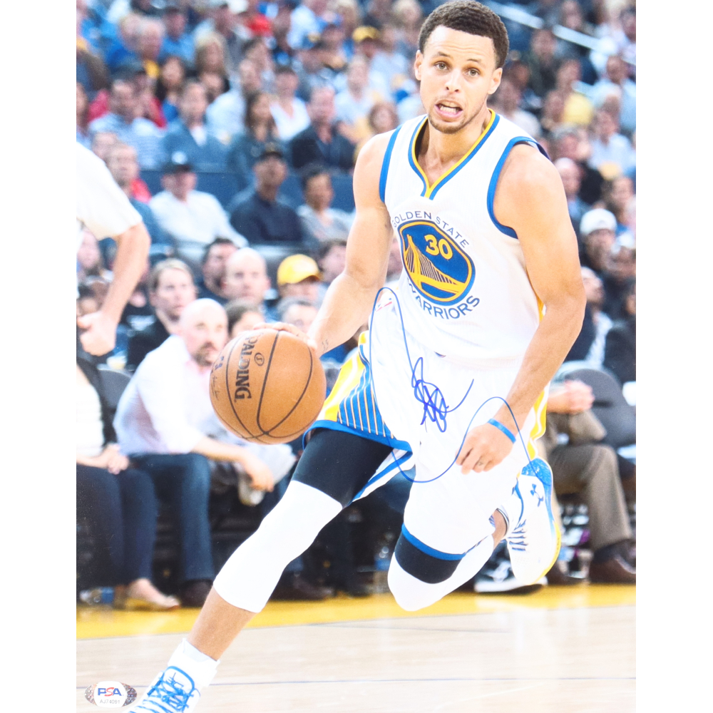 Stephen Curry Signed Warriors 11x14 Photo (PSA) | Pristine Auction
