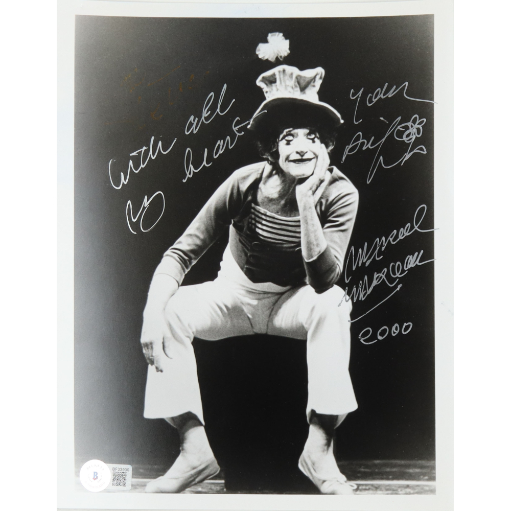 Marcel Marceau Signed 8x10 Photo with (3) Inscriptions (Beckett ...
