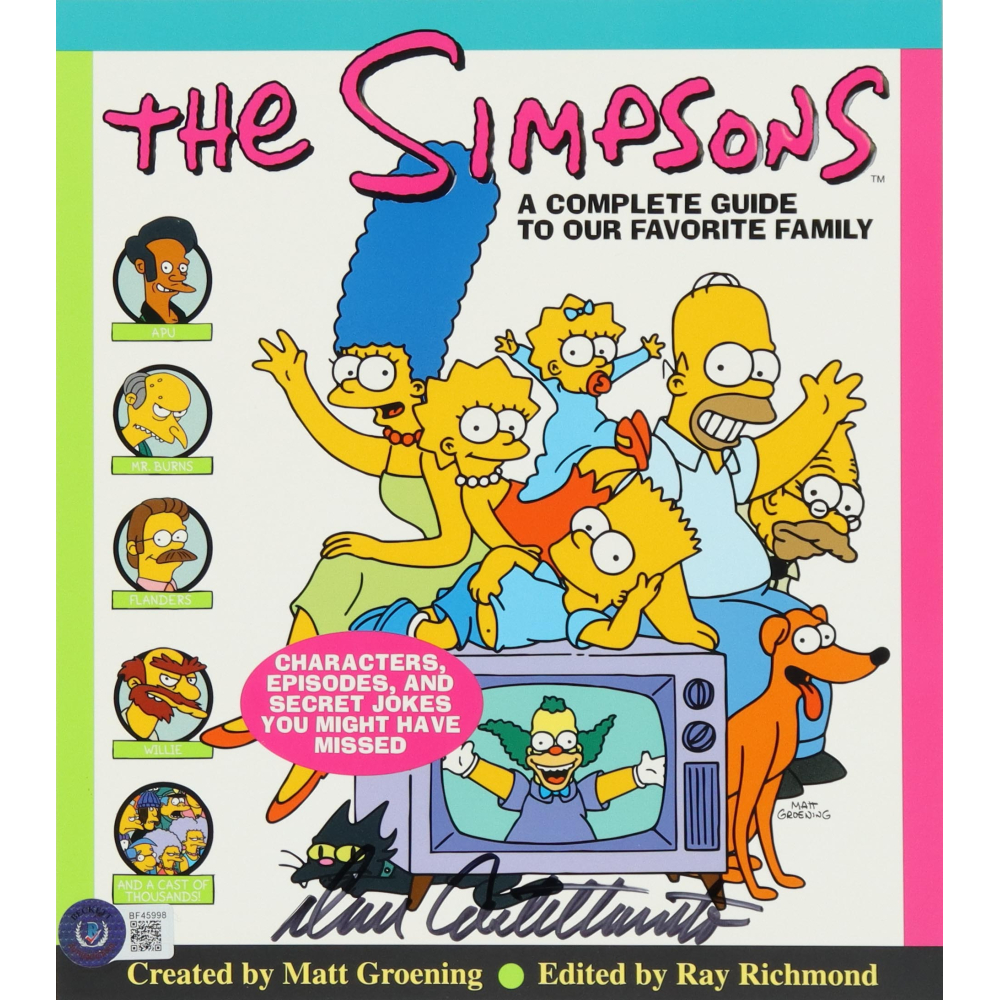 Dan Castellaneta Signed "The Simpsons" Book Cover (Beckett) | Pristine ...