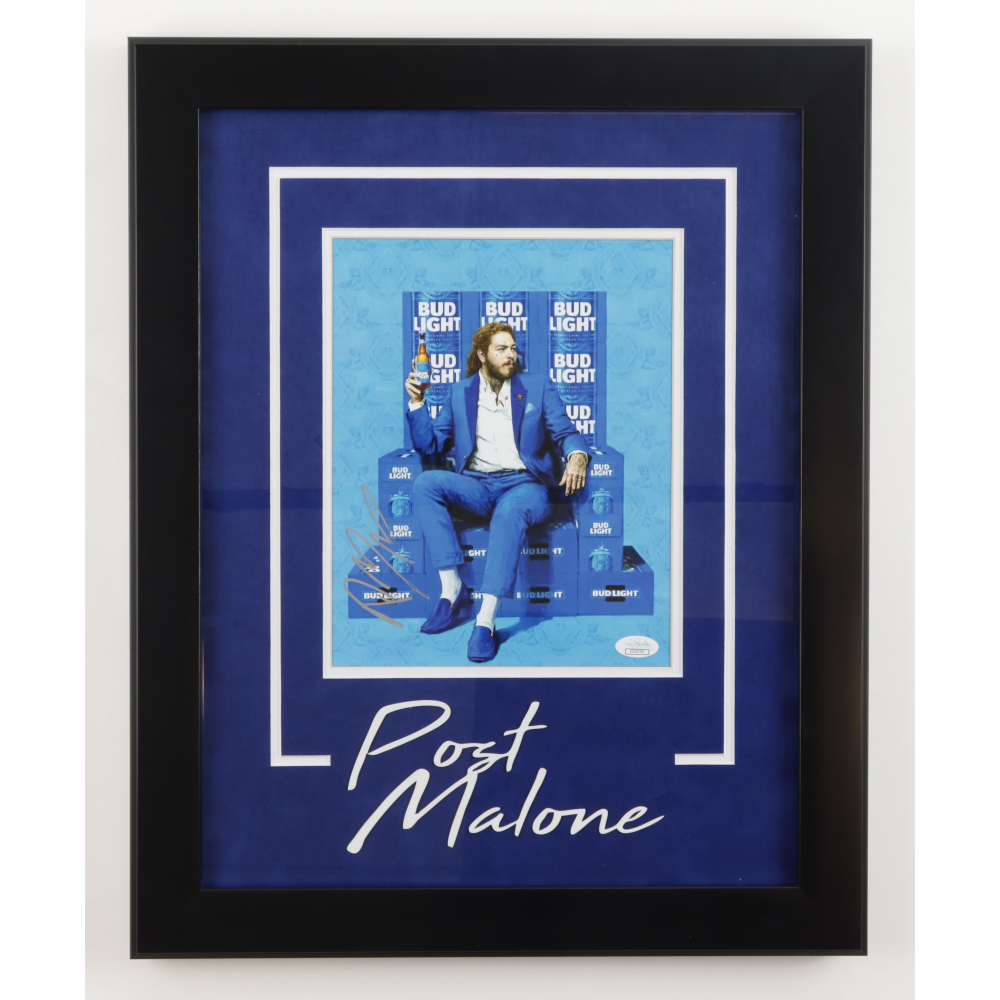 Post Malone Signed Custom Framed Photo (JSA) | Pristine Auction