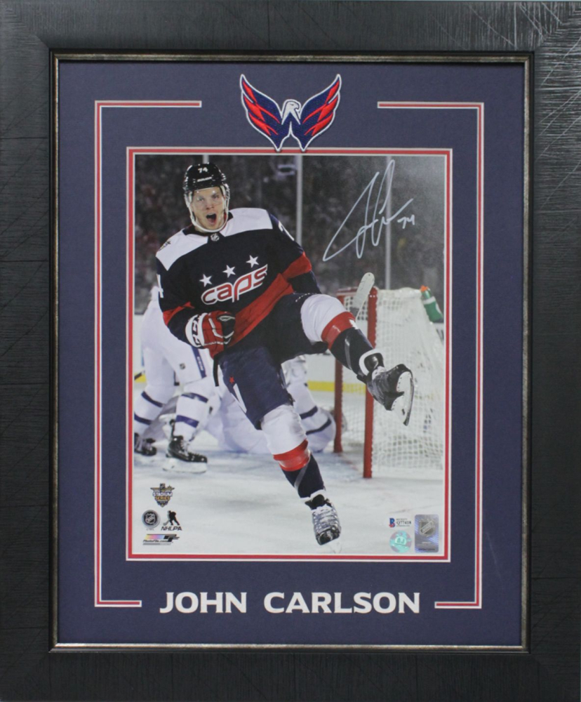 John Carlson Signed Capitals Custom Framed Photo Display (Beckett ...