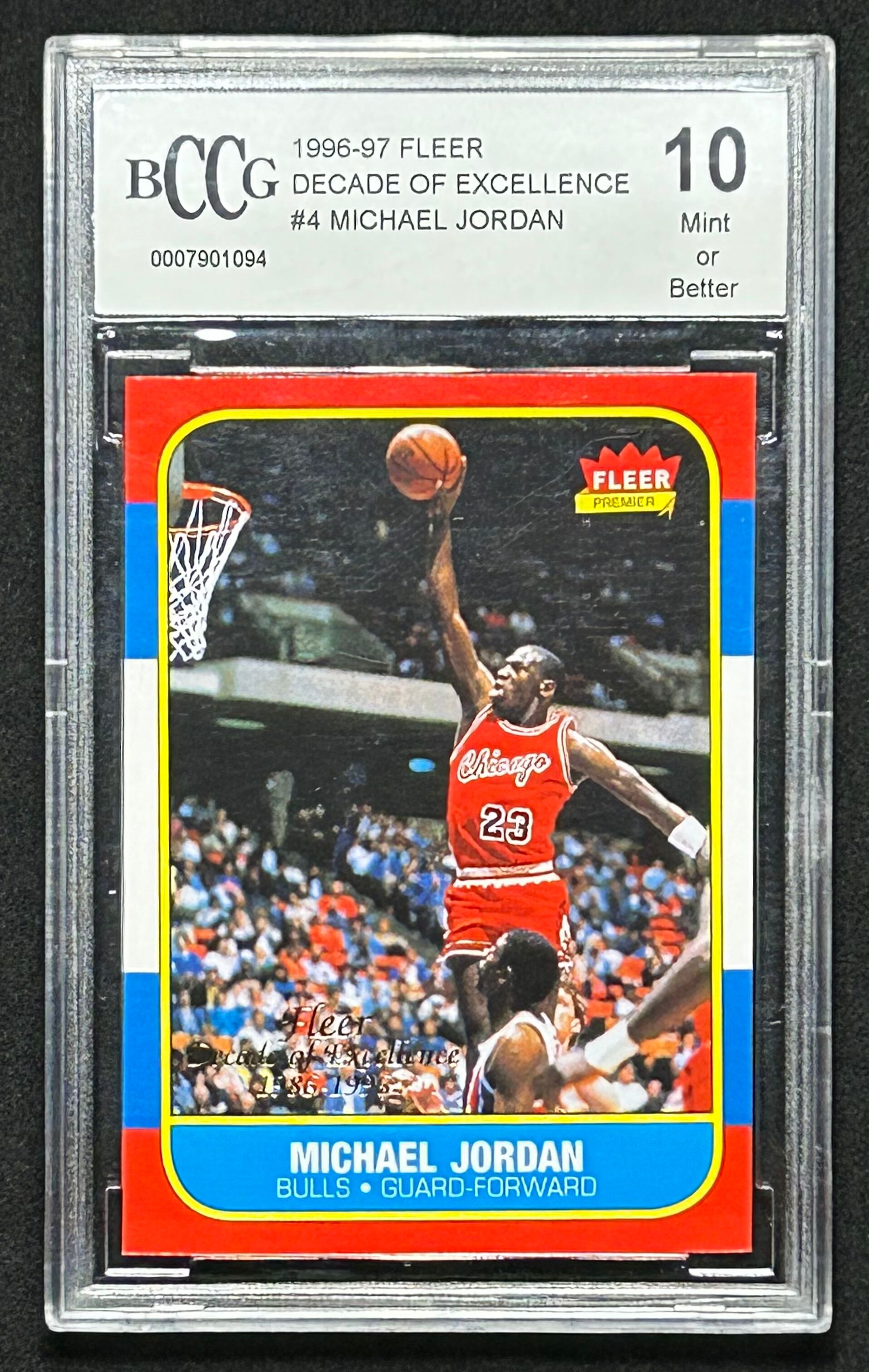 Michael Jordan 1996-97 Fleer Decade of Excellence #4 (BCCG 10 ...