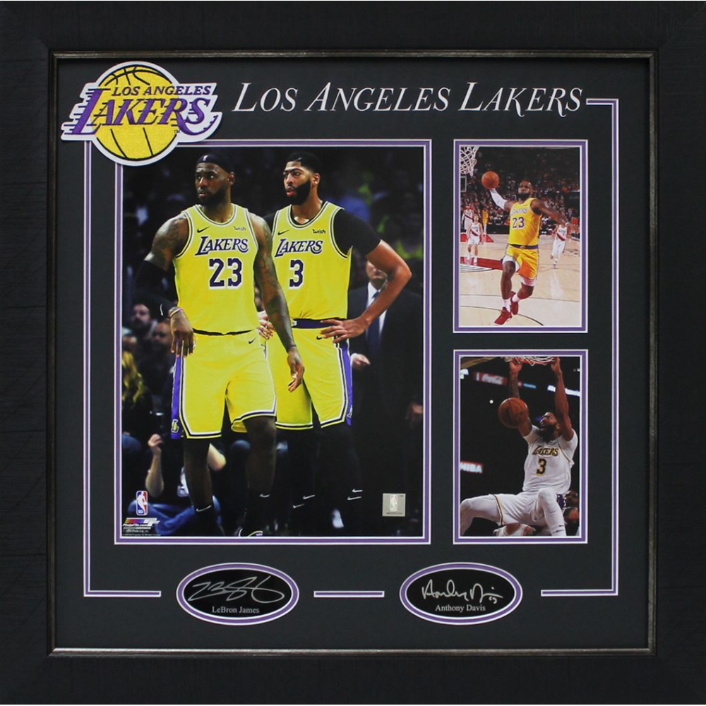 Lebron James & Anthony Davis Lakers Custom Framed Photo Display ...