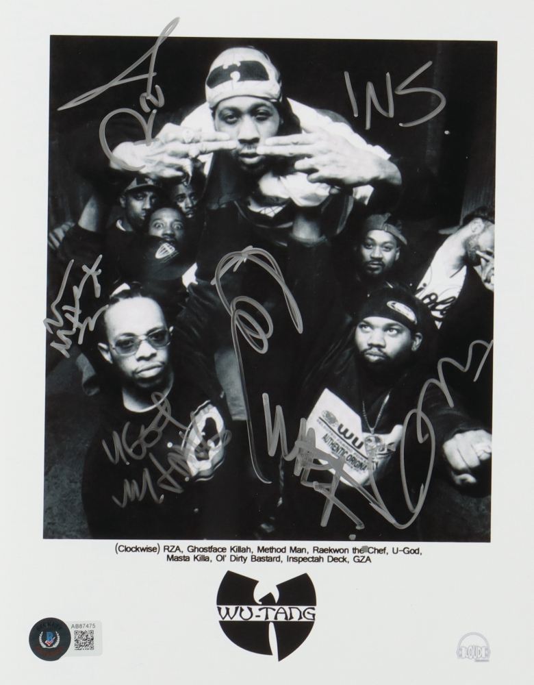 Wu-Tang Clan 8x10 Photo Signed By (7) With Method Man, Raekwon ...